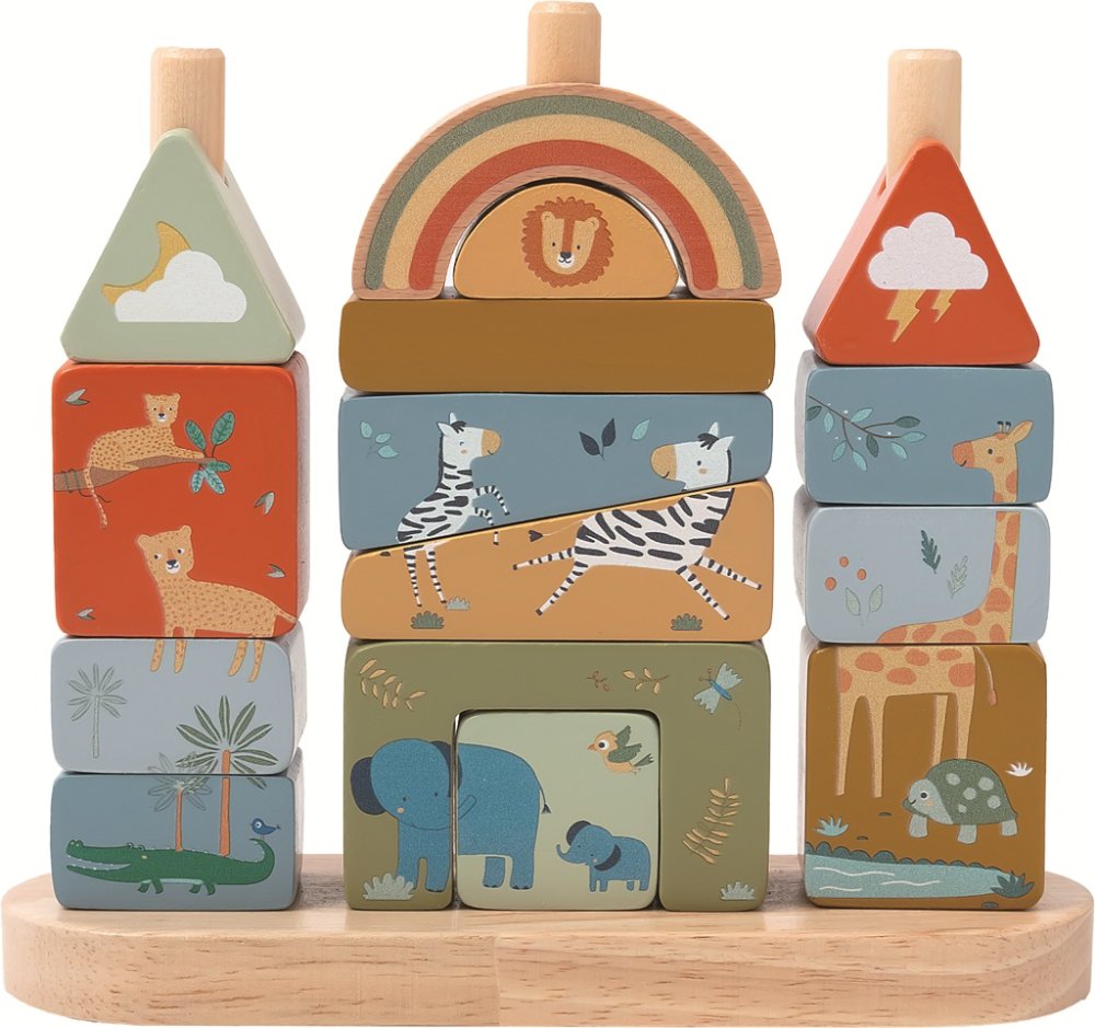 2Kids Toys Safari Stacking Blocks :: Monkey Mum