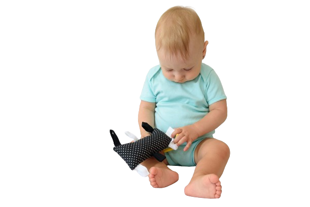 MyMoo Montessori úchopový polštářek - Tečky/černá :: Monkey Mum