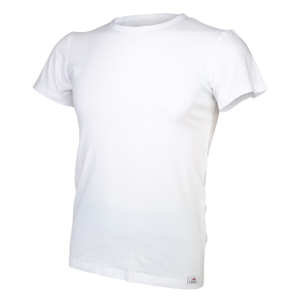 Herren T-Shirt KR dünner U-Ausschnitt Outlast® - weiß :: Monkey Mum