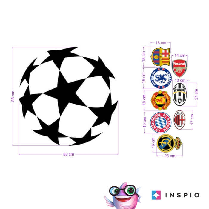 Wall Stickers - UEFA Football Clubs :: Monkey Mum