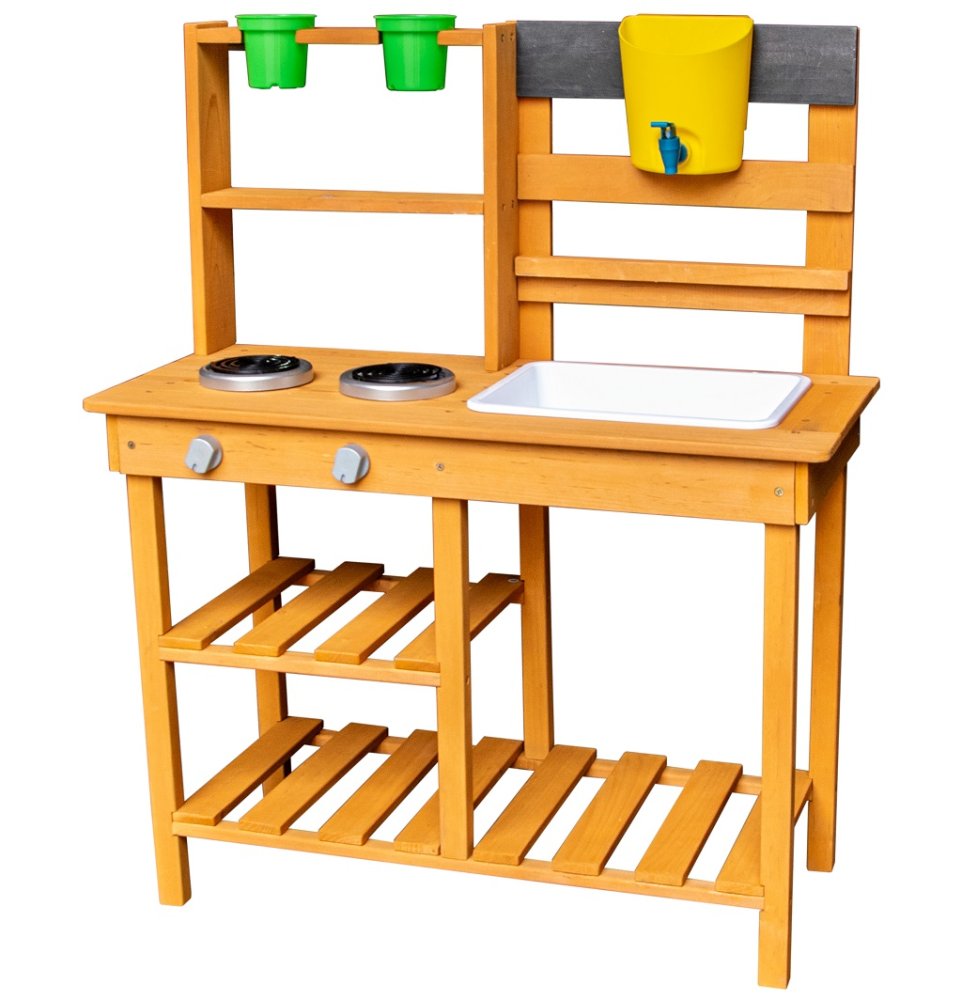 2Kids Toys Wooden garden kitchen with sink :: Monkey Mum