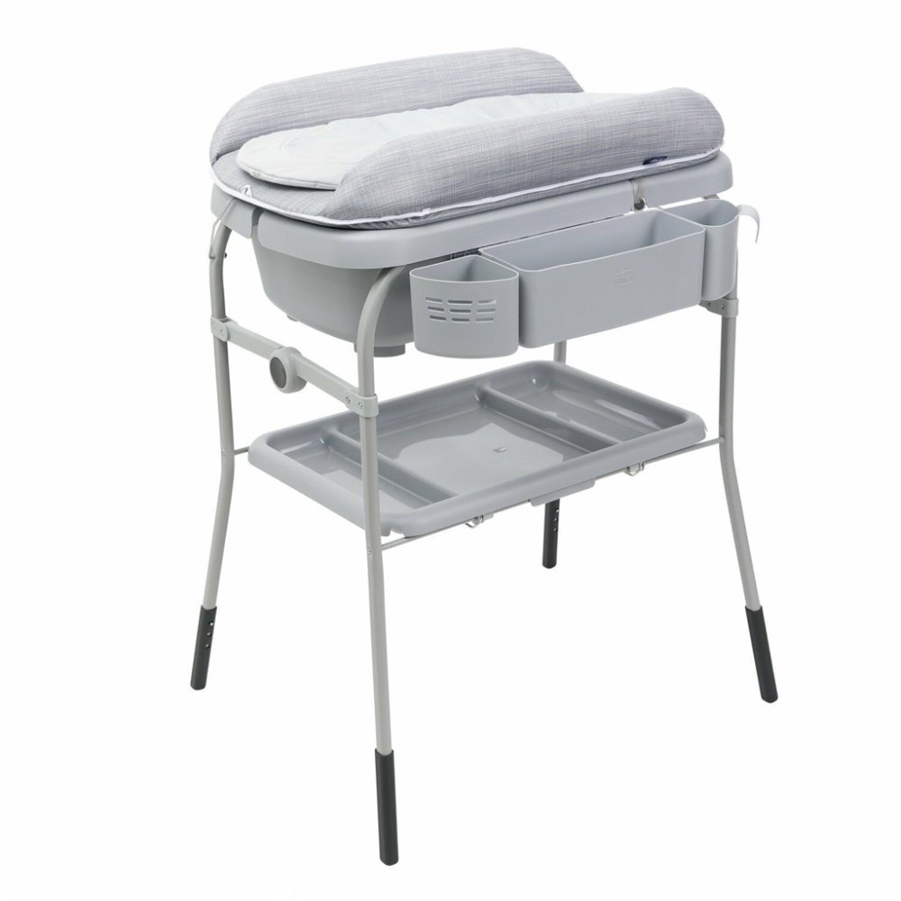 CHICCO Changing table with Cuddle & Bubble tub - Gray Melange :: Monkey Mum