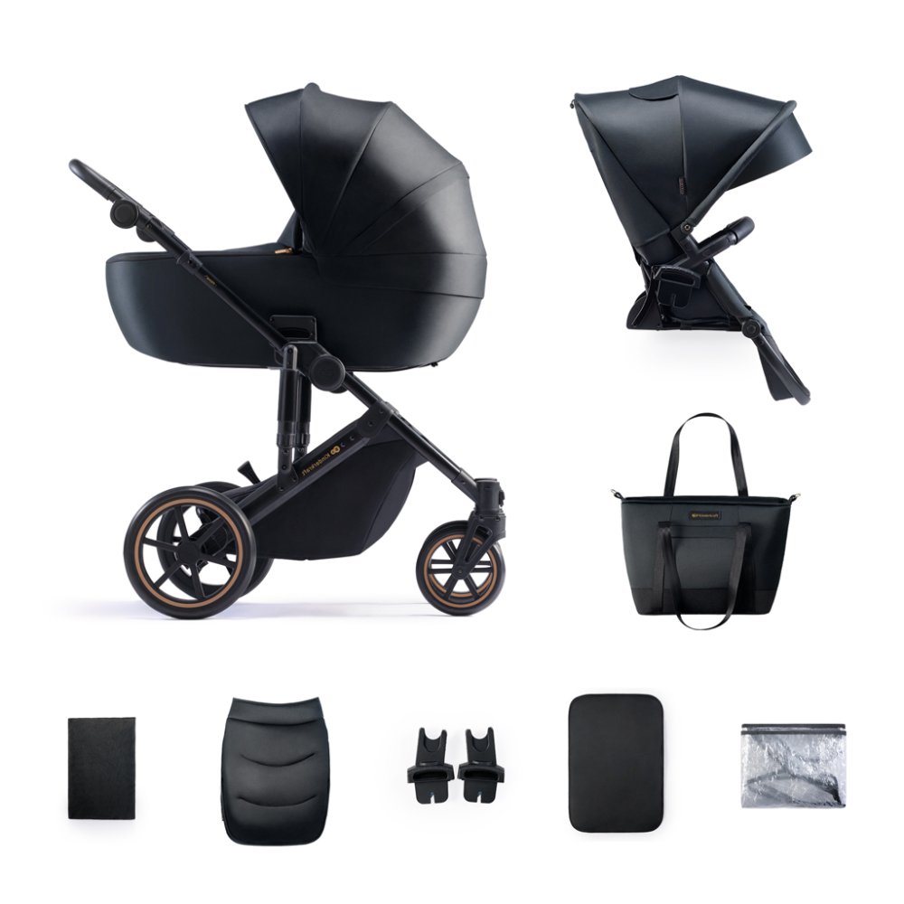 KINDERKRAFT 2-in-1 Pram Prime 2 Black :: Monkey Mum