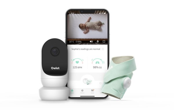 OWLET Owlet Smart Sock 3 i Owlet Cam 2 jasnozielony Monkey Mum