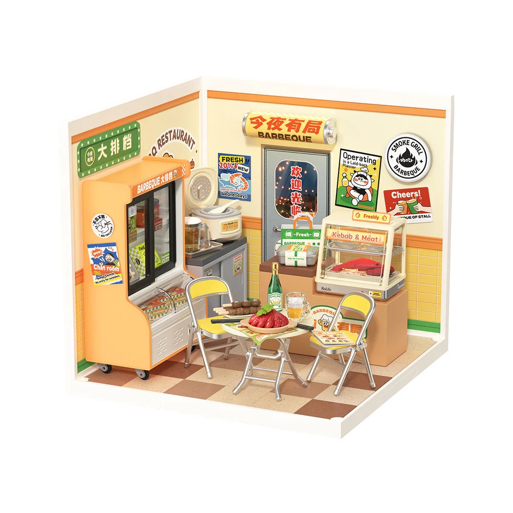 RoboTime 3D Wooden Puzzle Miniature House Fast Food :: Monkey Mum