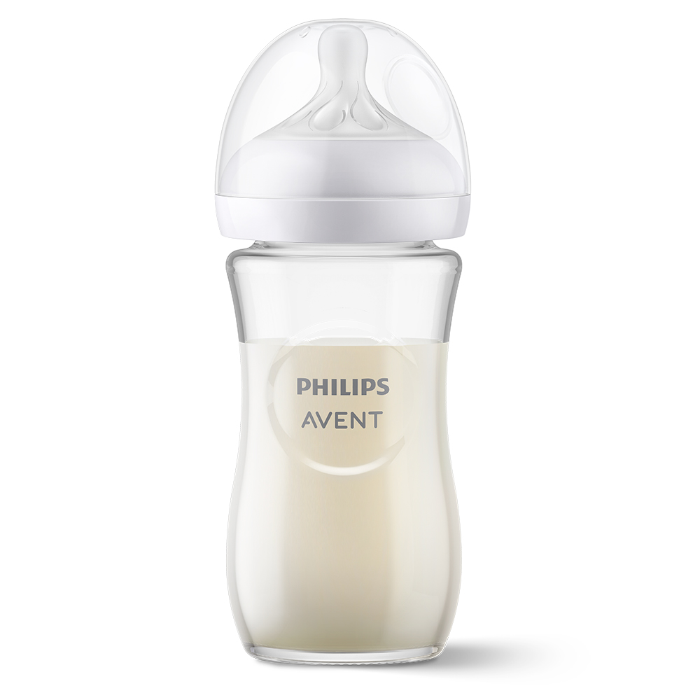 Philips AVENT Natural Response botella de vidrio 240 ml, 1m+ :: Monkey Mum